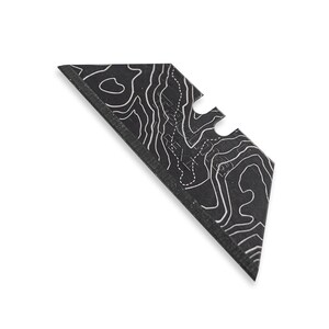 Black CASCADIA TOPO MAP Dual-sided Laser Engraved Razor Blades (5-pack ...