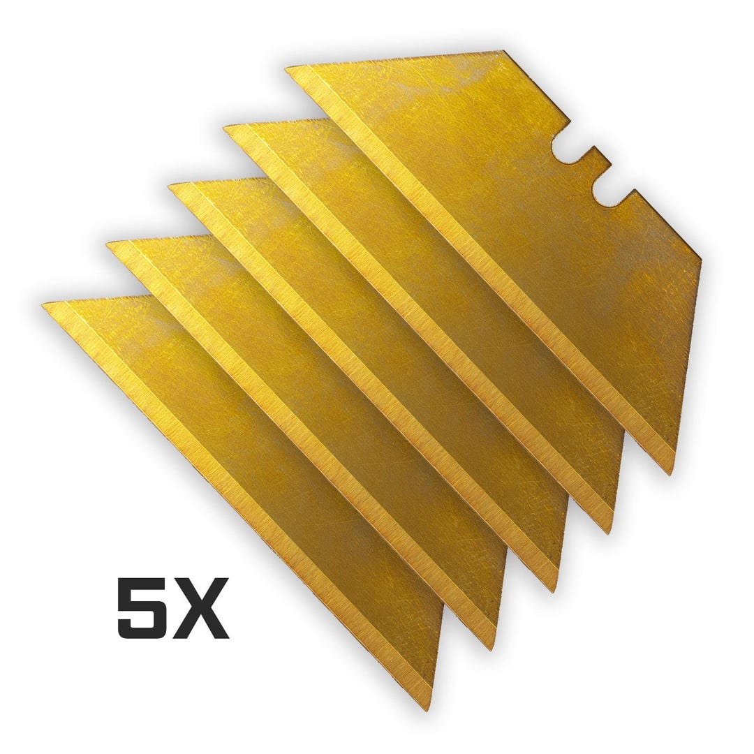 TITANIUM Coated SK5 GOLD Utility Knife Razor Blades (5-pack) - Etsy