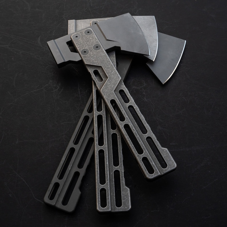 Exceed Designs HYZER Mini Titanium Hatchet (dark Grey BLASTED W/light ...