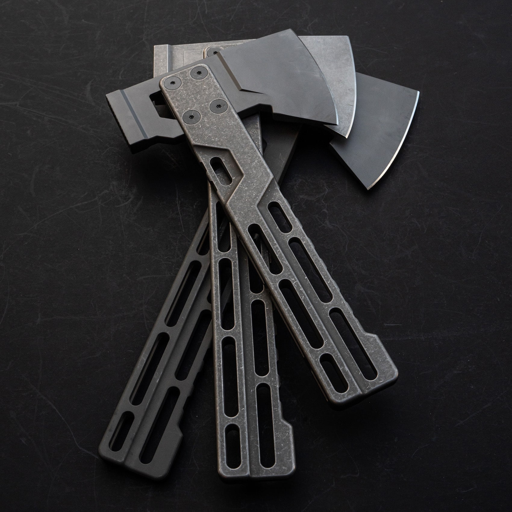 Exceed Designs HYZER Mini Titanium Hatchet (dark Grey BLASTED W/light ...