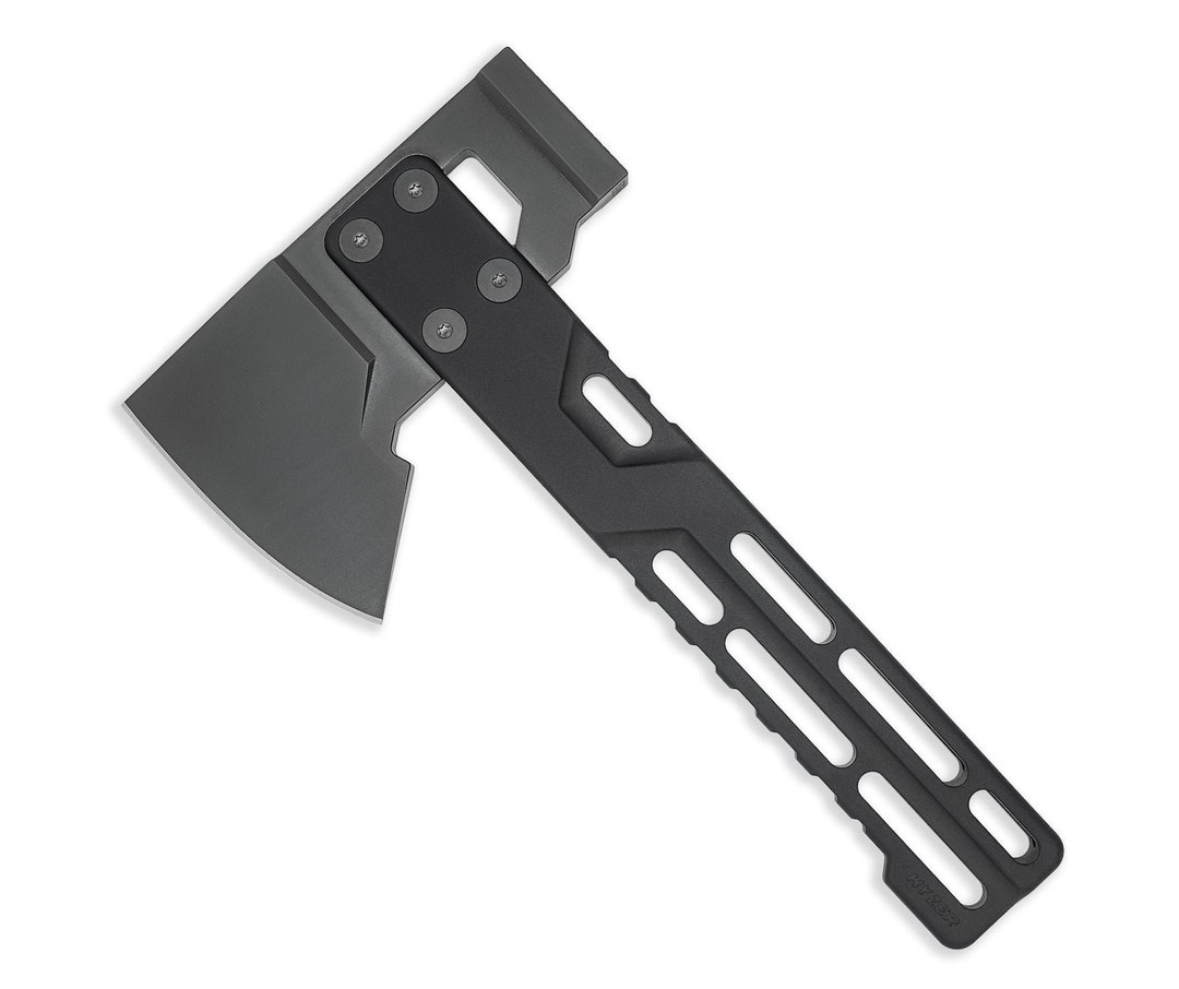 Exceed Designs HYZER Mini Titanium Hatchet (jet-black PVD W/dark Grey ...