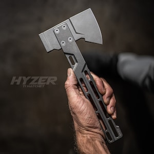 Exceed Designs HYZER Mini Titanium Hatchet (jet-black PVD W/dark Grey ...