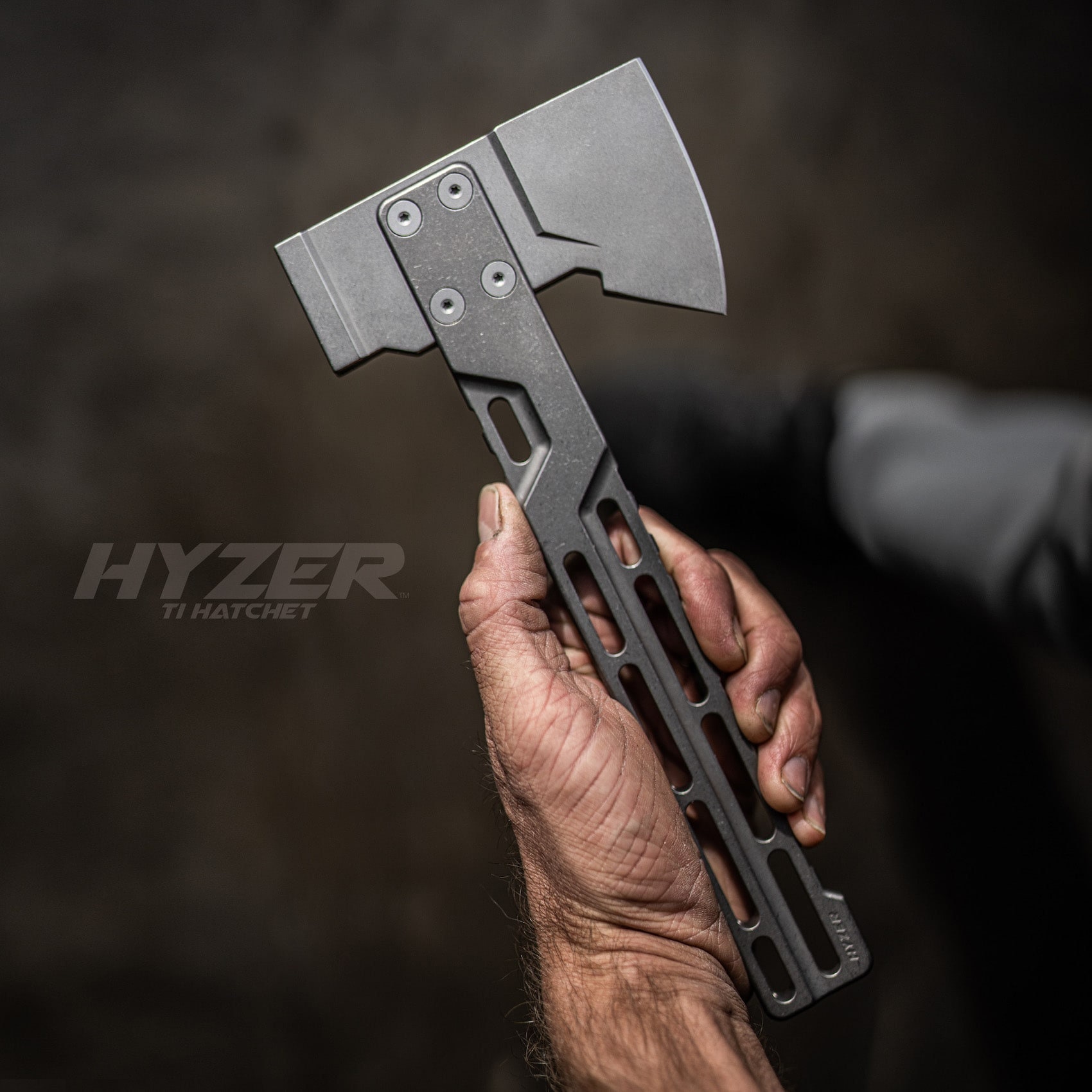 Exceed Designs HYZER Mini Titanium Hatchet (jet-black PVD W/dark Grey ...