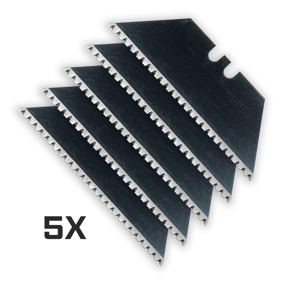BLACK SK5 24-point MICRO-SERRATED Utility Knife Razor Blades (5-pack ...