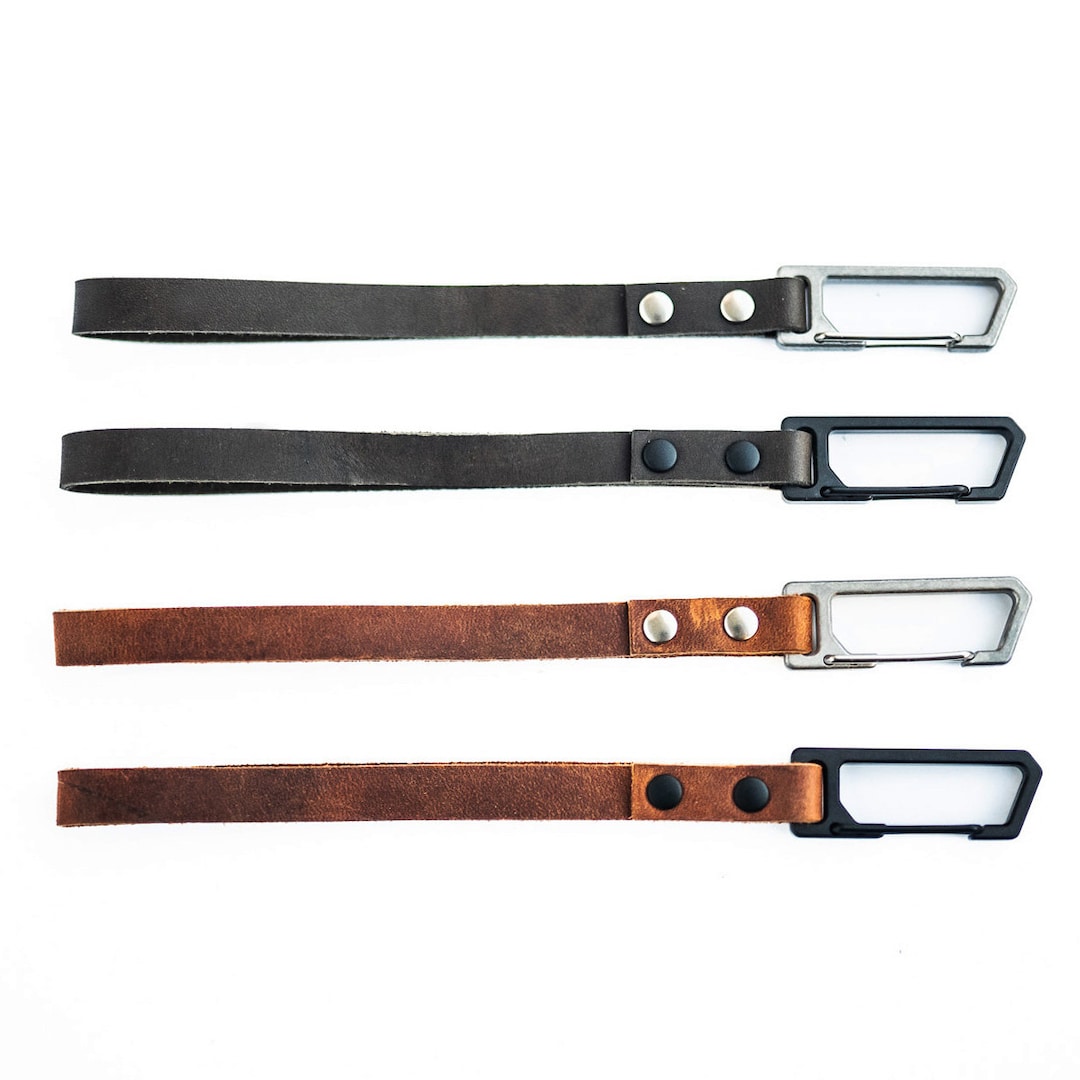 Exceed Designs TIRANT LATCH 6” Leather Wrist Lanyard Key Chain Strap ...