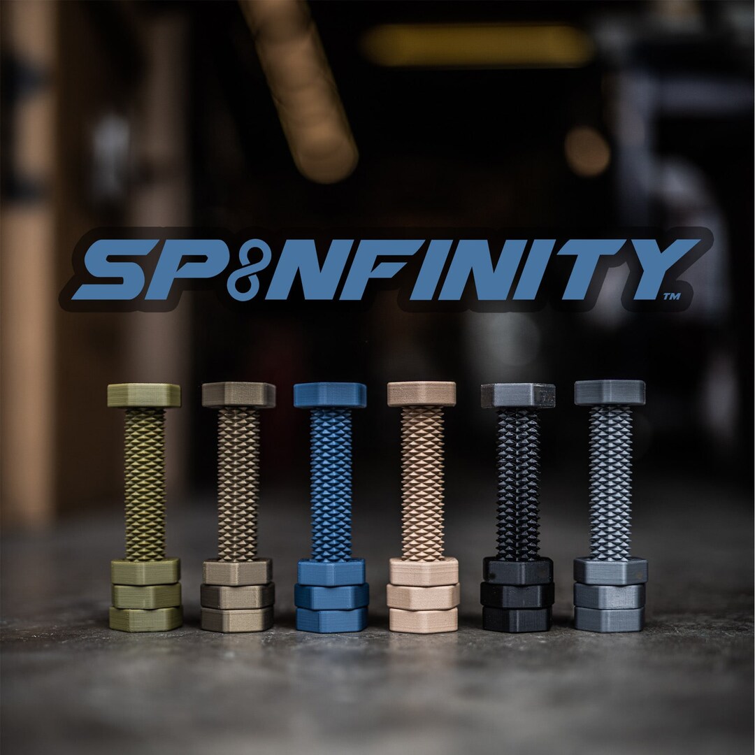 SPINFINITY BOLT (od Green) Bi-directional Threaded Fidget Bolt & Nuts ...