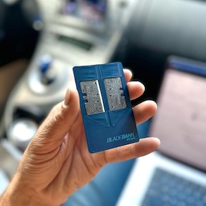 Bladebank™ — 2X Utility Knife Blade Holder Credit Card Format (plastic ...