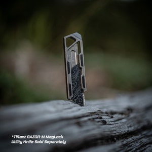 Black CASCADIA TOPO MAP Dual-sided Laser Engraved Razor Blades (5-pack ...