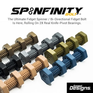 SPINFINITY BOLT (centurion Bronze) Bi-directional Threaded Fidget Bolt ...