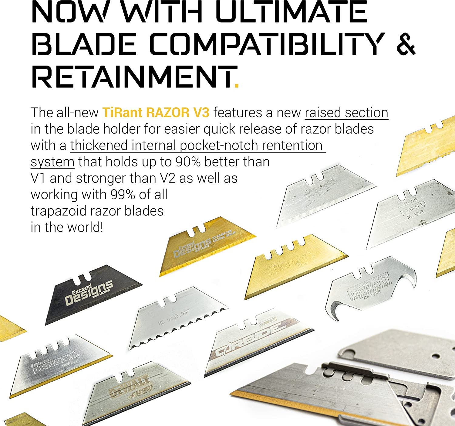 Exceed Designs TIRANT RAZOR V3 jet-black PVD 6al-4v Titanium - Etsy