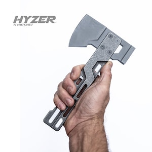 Exceed Designs HYZER Mini Titanium Hatchet (dark Grey BLASTED W/light ...