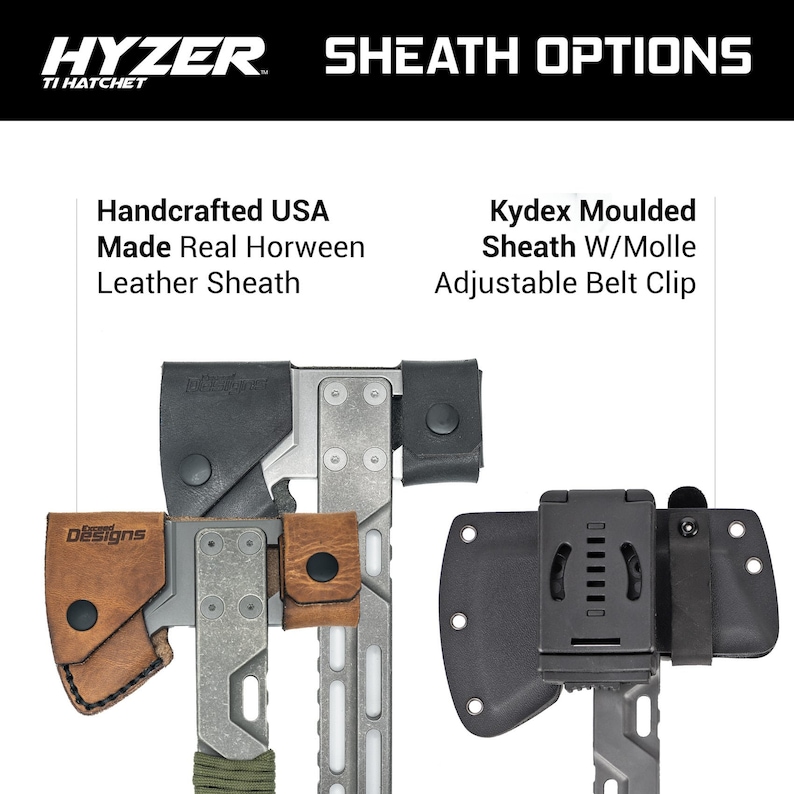 Exceed Designs HYZER Mini Titanium Hatchet (dark Grey BLASTED W/light ...
