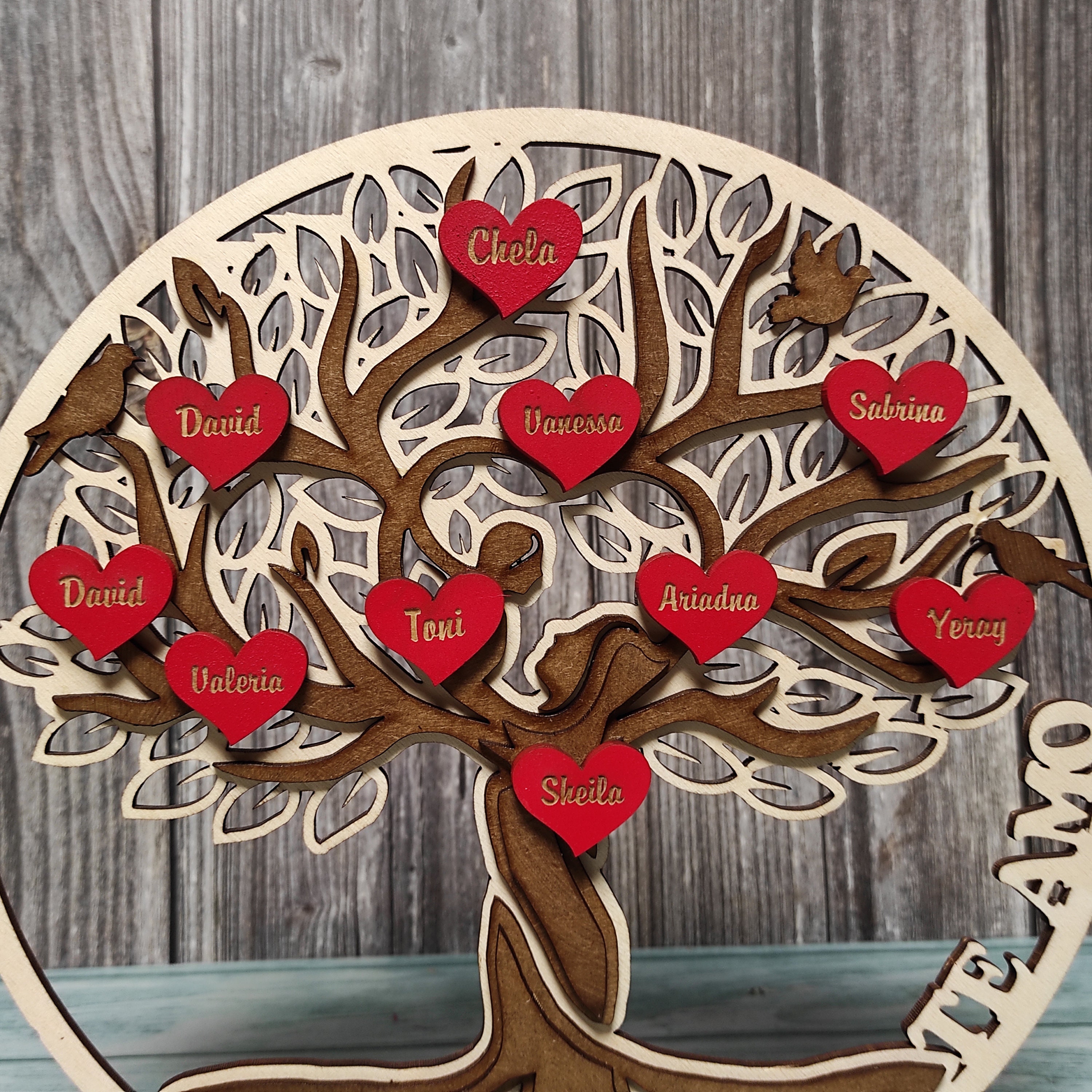 Personalized Mother Tree With Children's Names Laser Ready Files ...