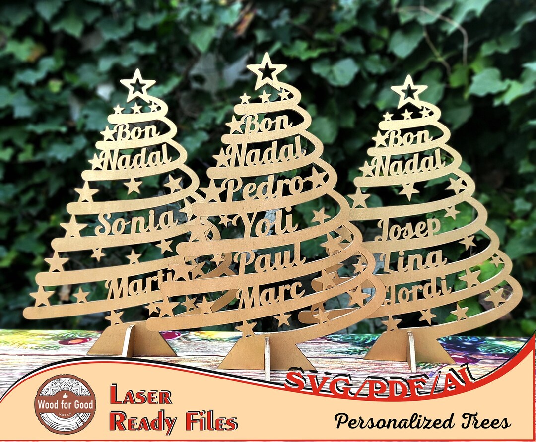 Laser Cut File - Custom Christmas Tree Digital File SVG - Christmas ...