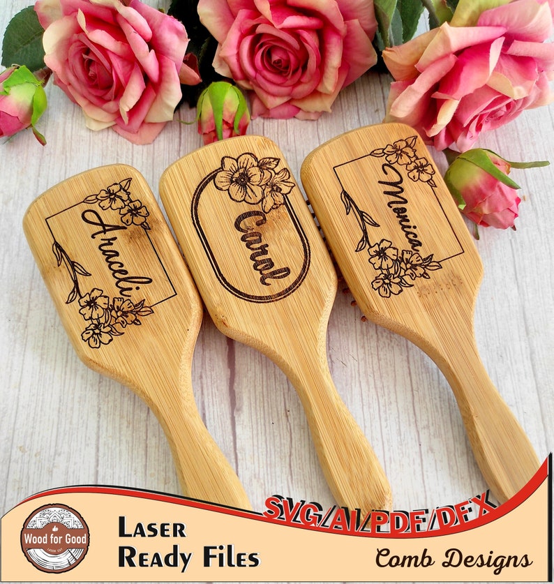 Hair Brush Engraving Designs - Original Engraving Files - A Gift for ...