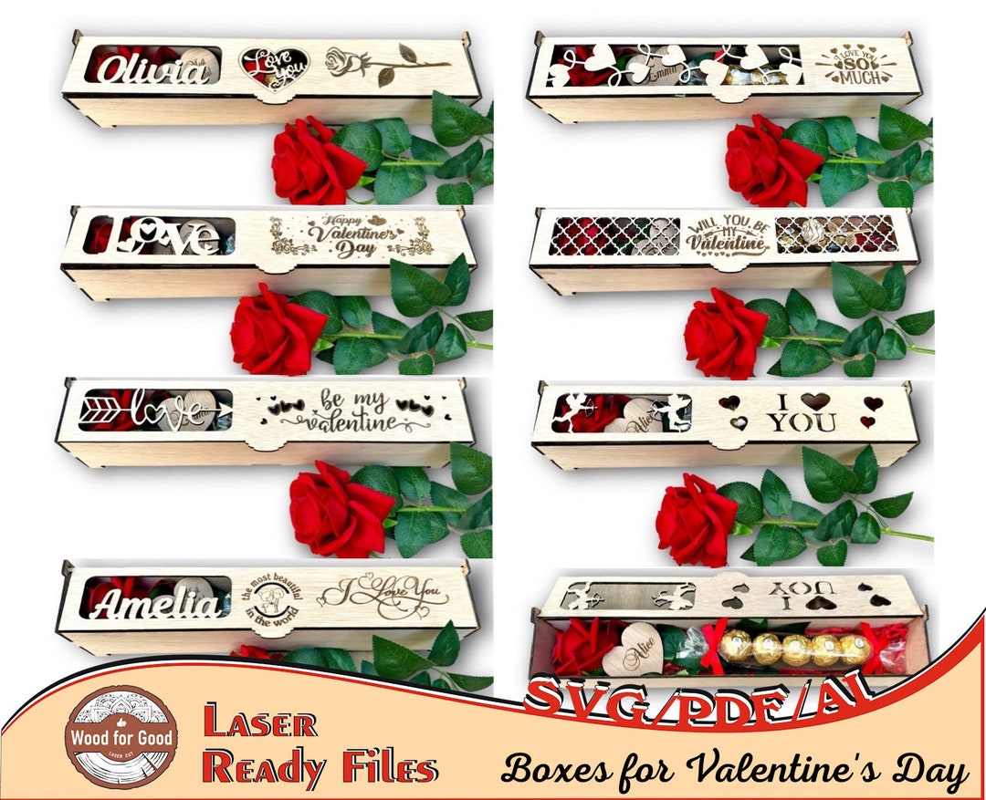 Valentine's Day File - 7 Gift Box for Rose - Gift for Your Beloved ...