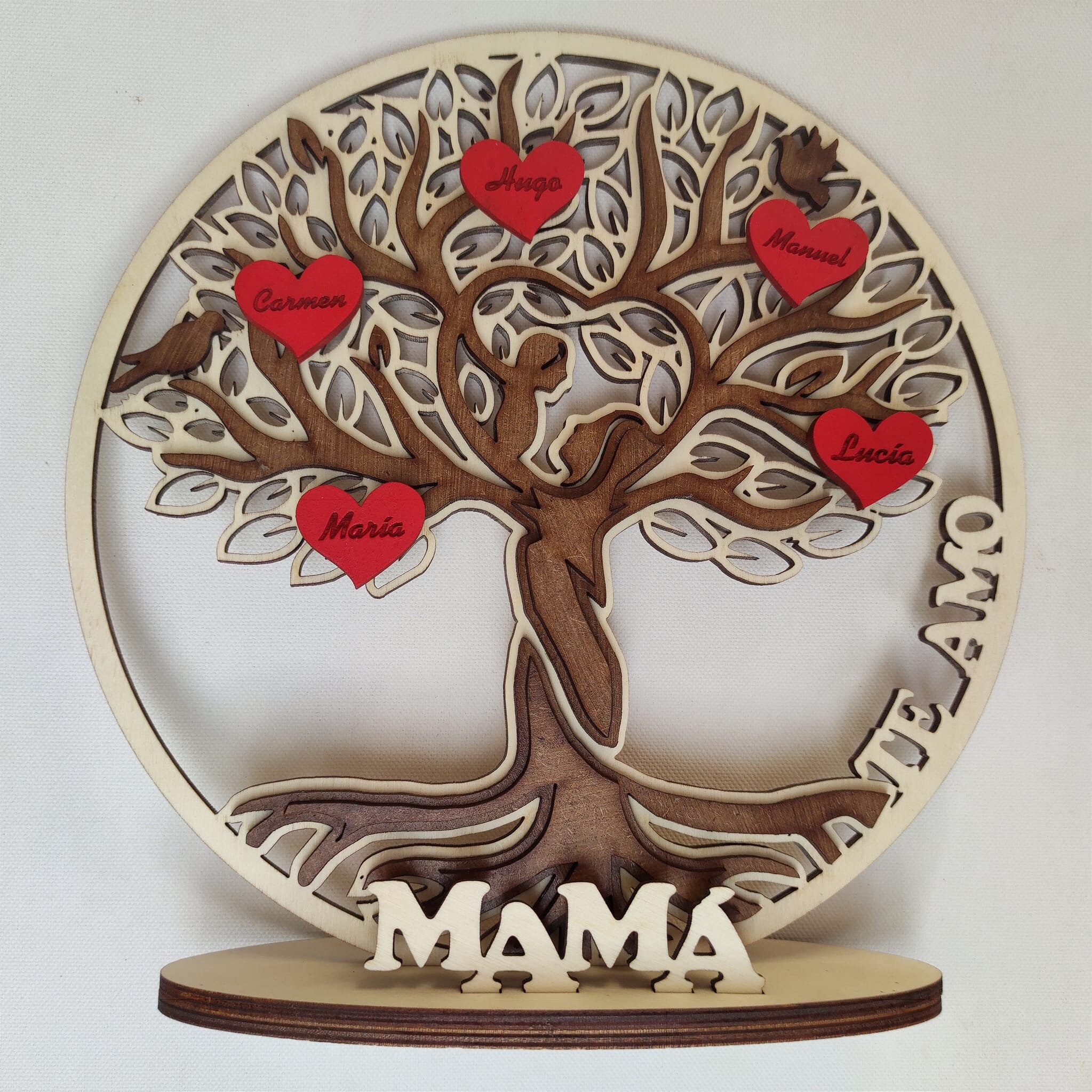 Personalized Mother Tree With Children's Names Laser Ready Files ...