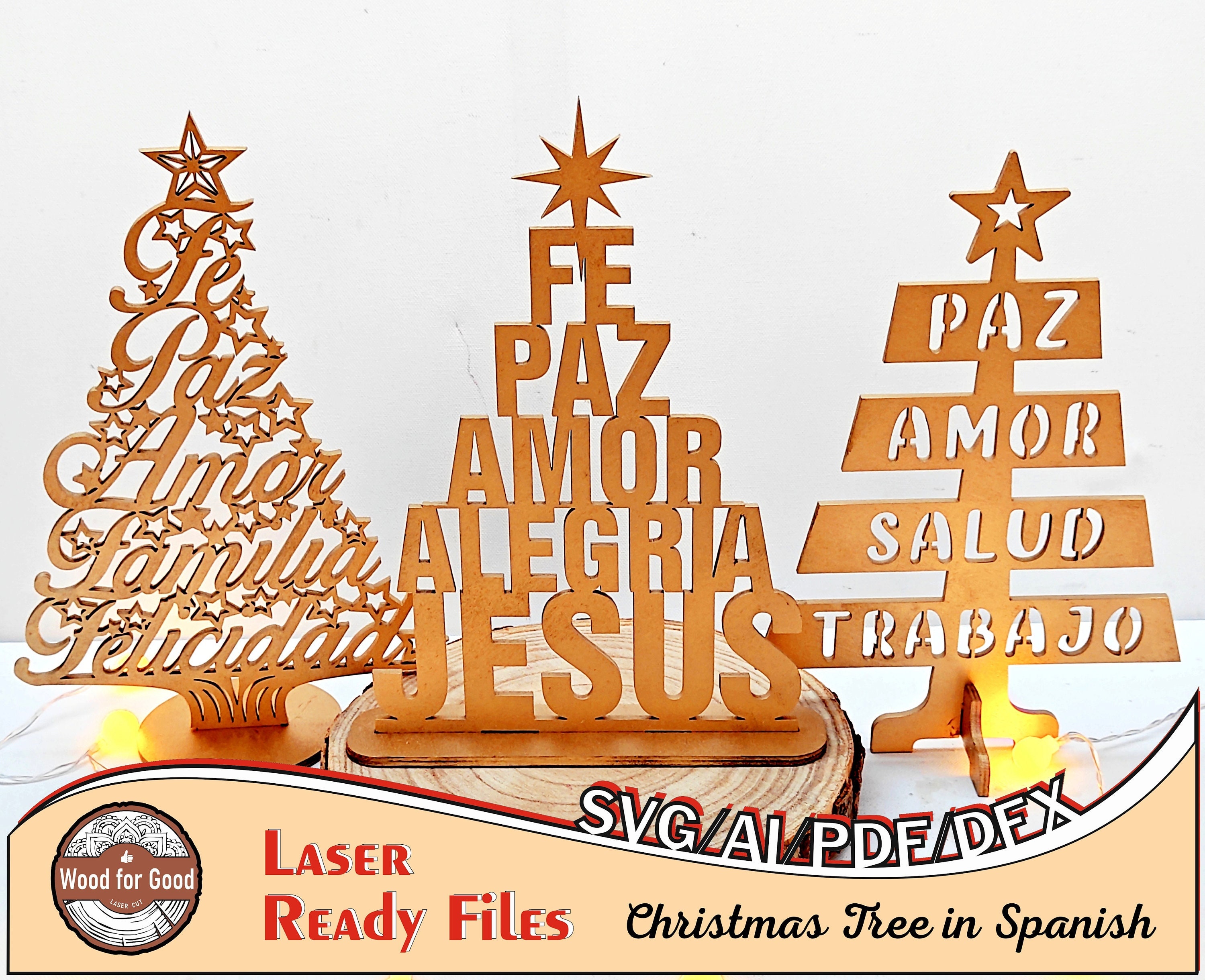 Christmas Tree With Wishes in Spanish - Etsy