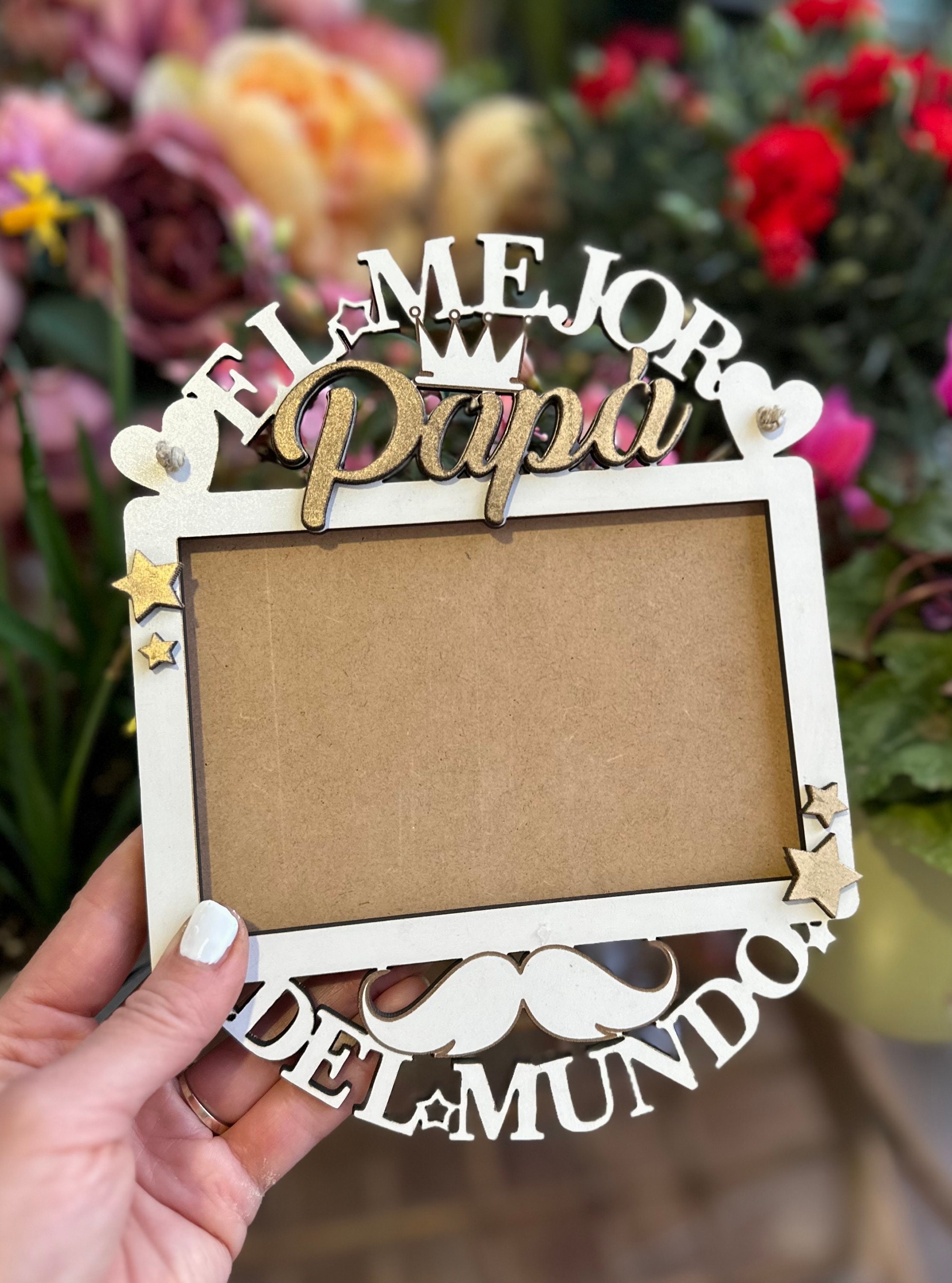 Father's Day Gift / Laser Cut Design / Spanish / Regalo Papá / Marco ...