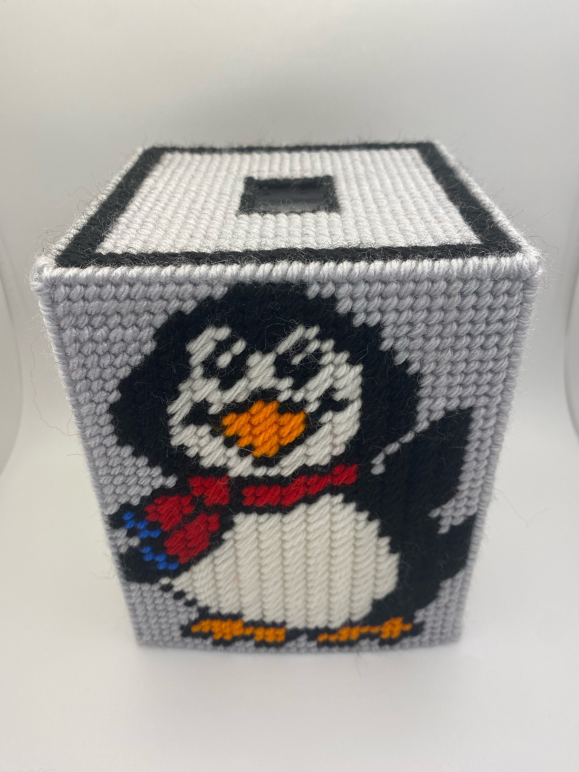 Winter Penguin Tissue Box Cover - Etsy