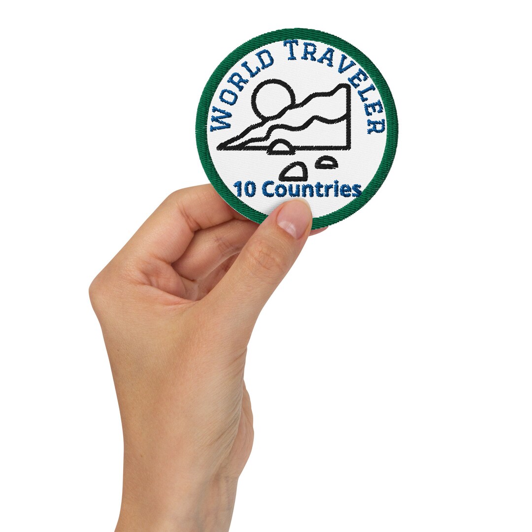 10 Countries World Traveler Series Patch Embroidered Patches Circular 3 ...