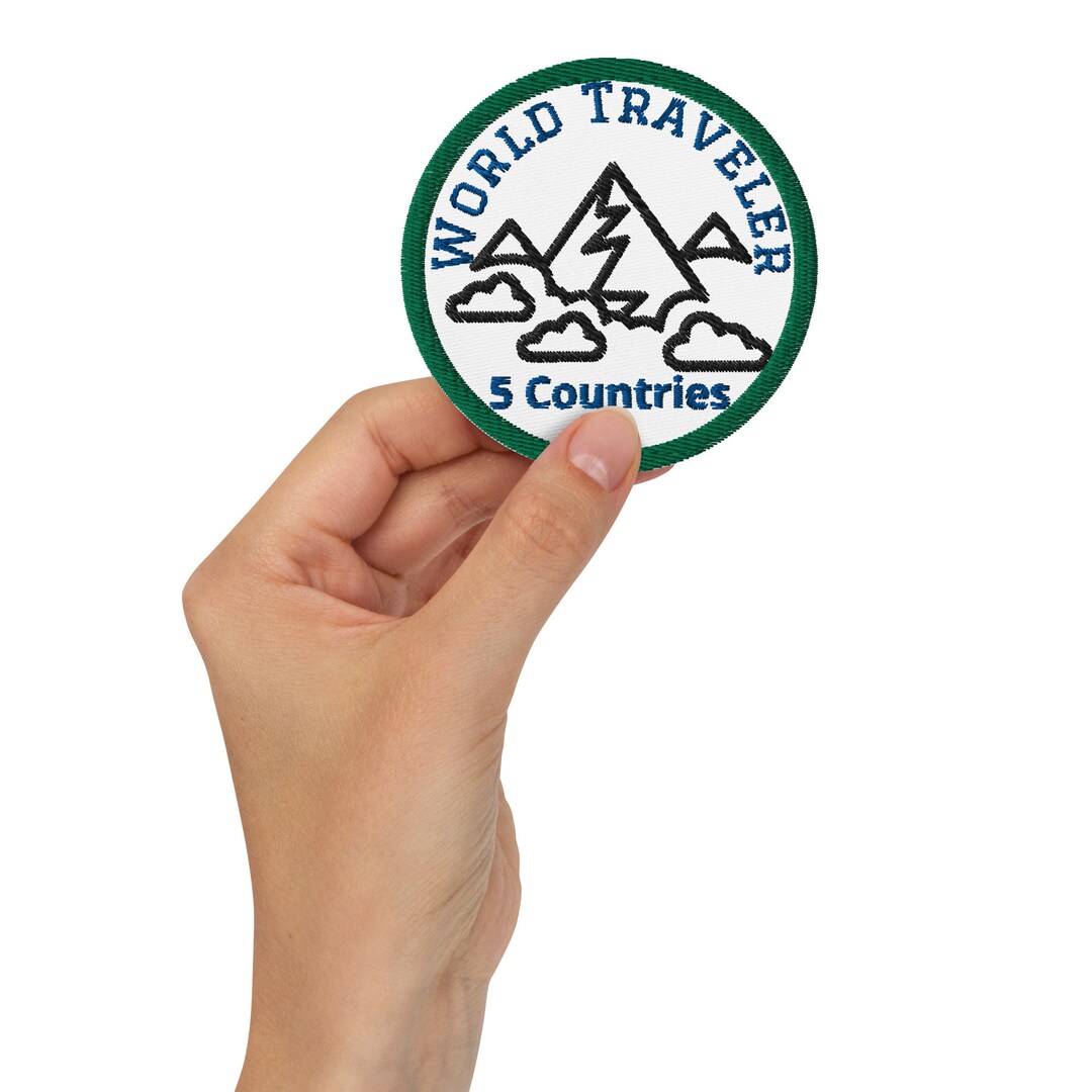 5 Countries World Traveler Series Patch Embroidered Patches Circular 3 ...