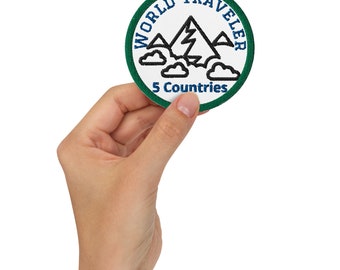10 Countries World Traveler Series Patch Embroidered Patches Circular 3 ...