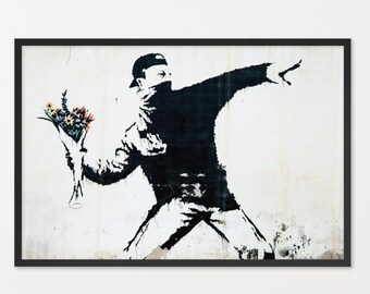 Banksy Bomber Flower - Etsy