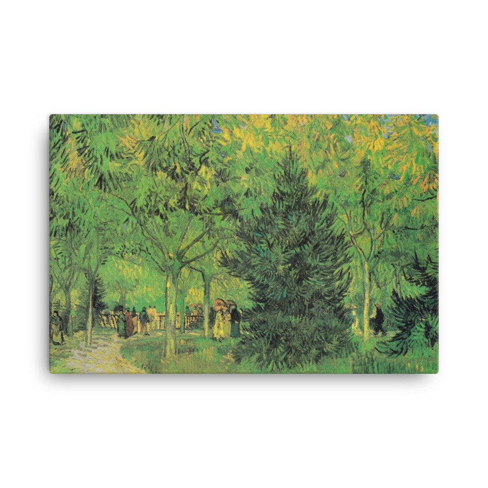 Vincent Van Gogh Path in the Park of Arles With Walkers 1888 Canvas ...