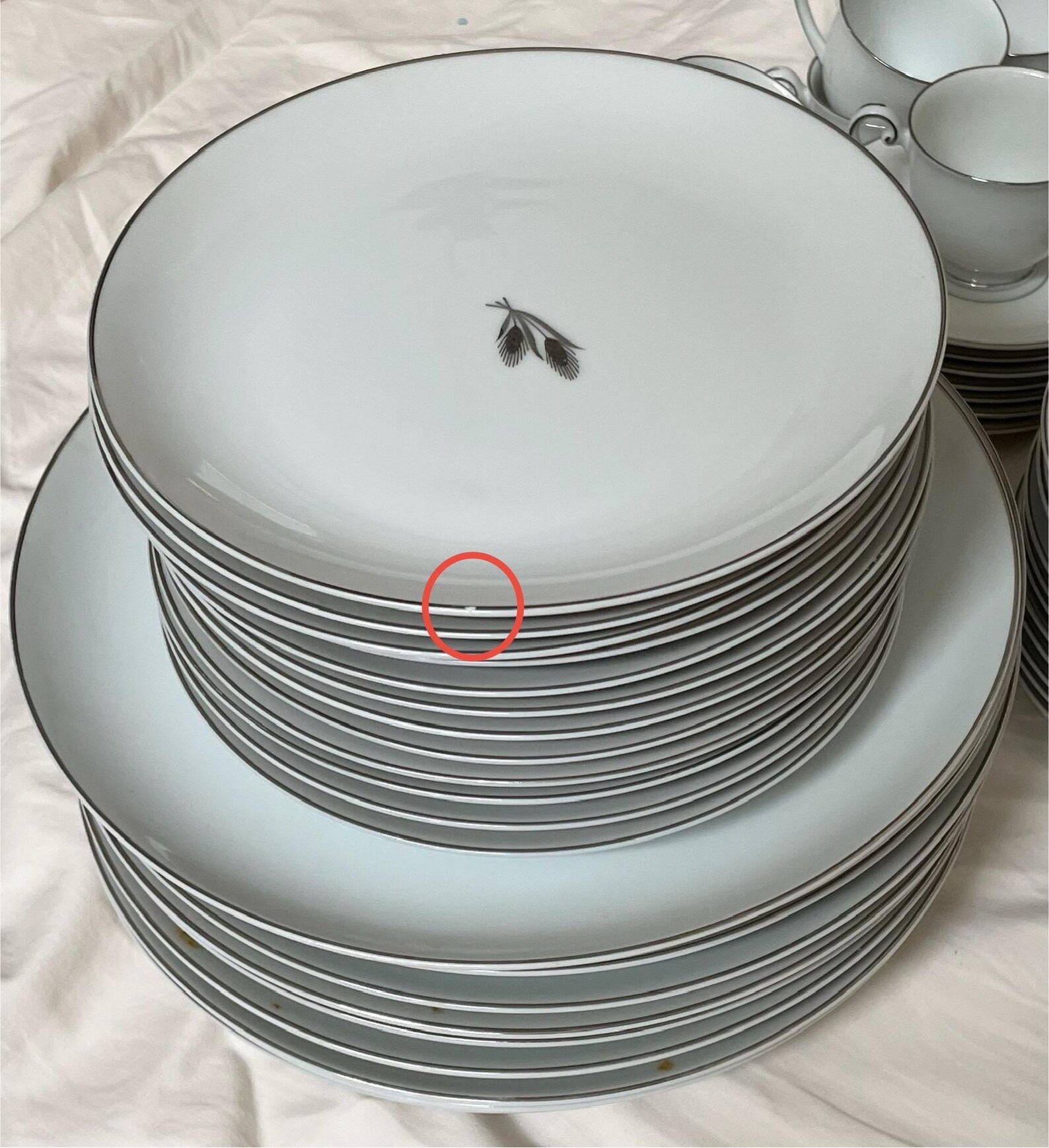 1960s Fukagawa Arita Silver Wheat Dinnerware Set #928 – Hand Painted ...