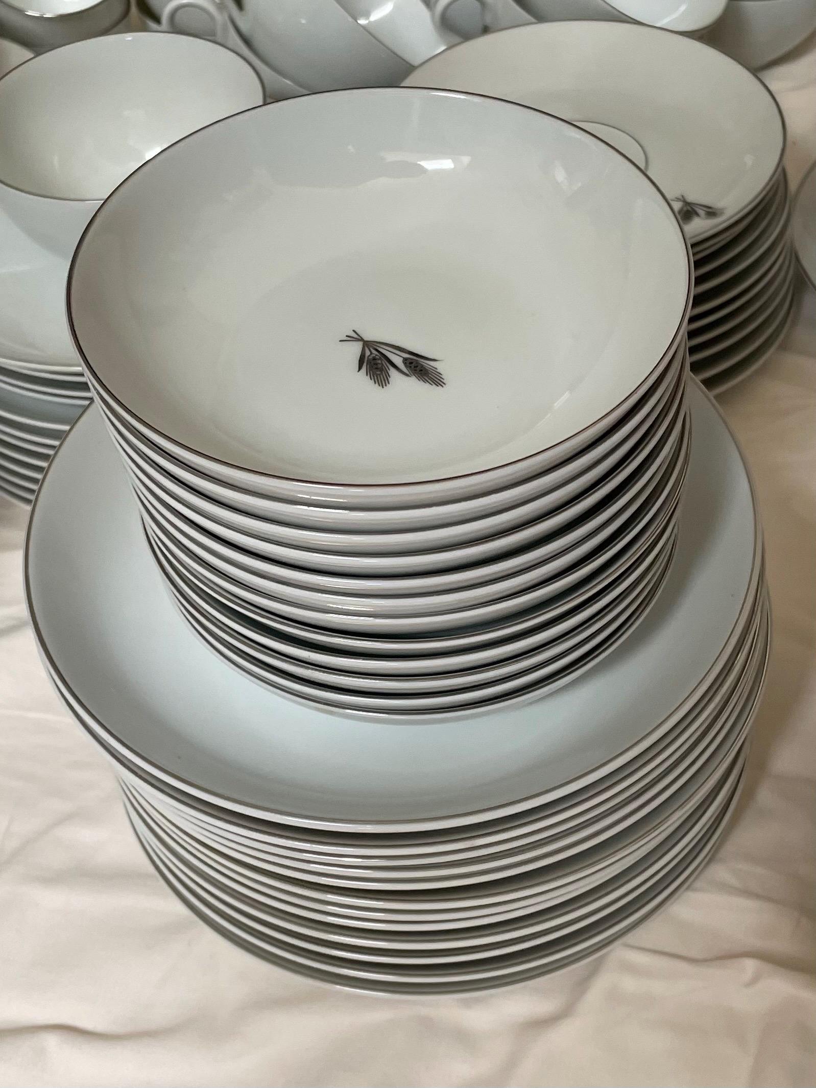1960s Fukagawa Arita Silver Wheat Dinnerware Set #928 – Hand Painted ...