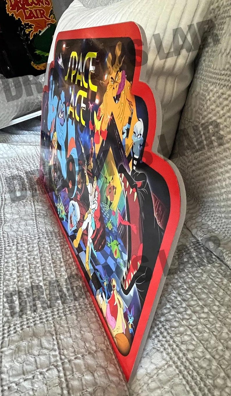 Don Bluth Signed Space Ace Arcade Topper, Arcade Gaming Decor, Video ...