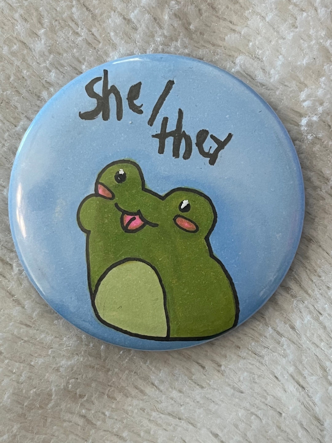 Customizable Pronoun Button // LGBTQ Transgender Nonbinary Pride // Ill ...