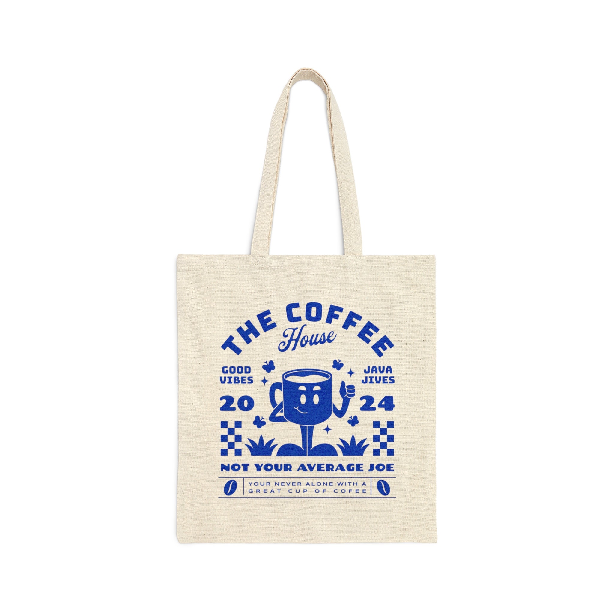 Coffee Tote Bag Coffee and Book Bag Retro Coffee Tote - Etsy