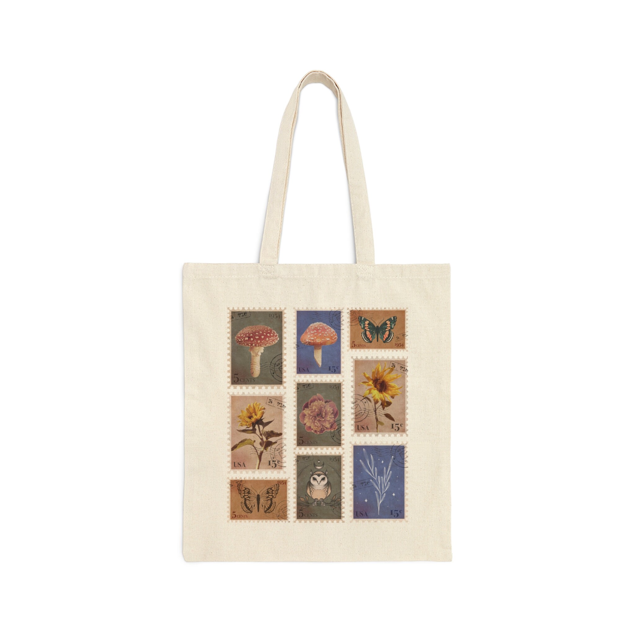 Patchwork Flora and Fauna Tote Flora and Fauna Mushroom Tote Pinecone ...