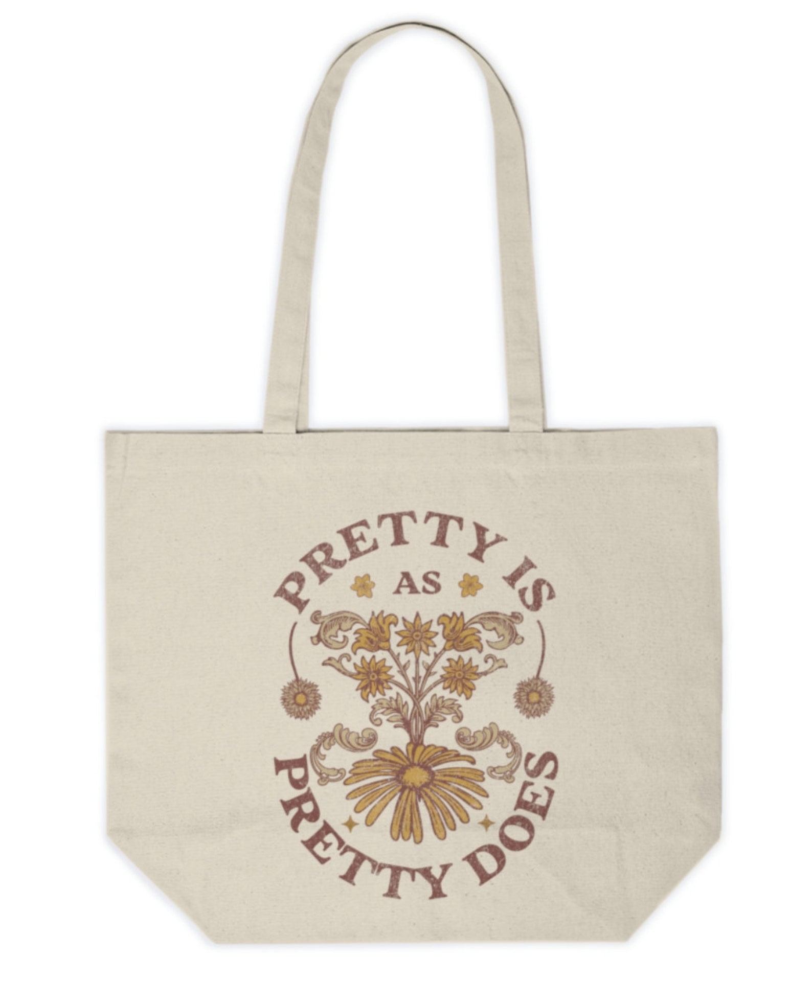Pretty is as Pretty Does - Vintage Flower Tote -wildflower Tote ...