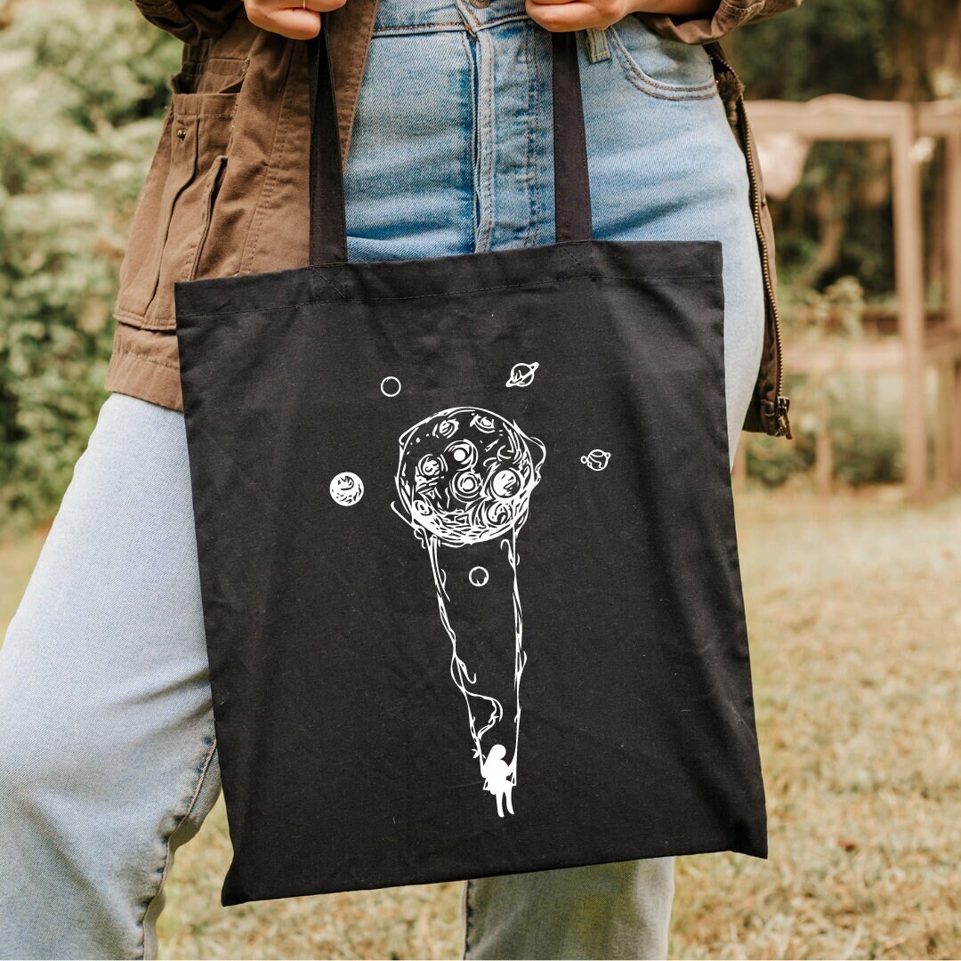 Galaxy Girl Tote - Space Girl - Galaxy Tote Bag - Planet Tote - Space ...