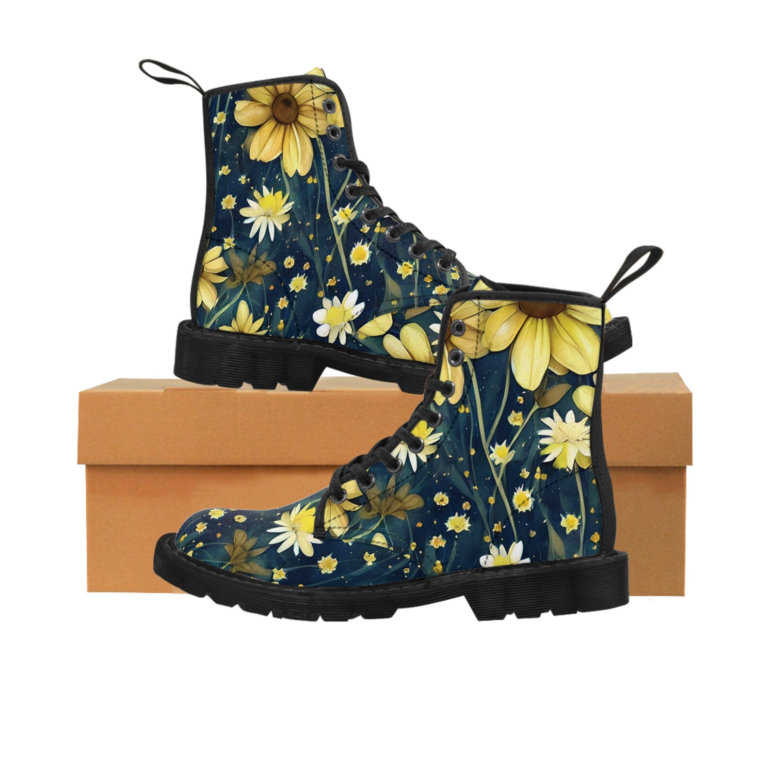 Floral Boots, Combat Boots, Handmade Boots, Custom Made Boots, Made to ...