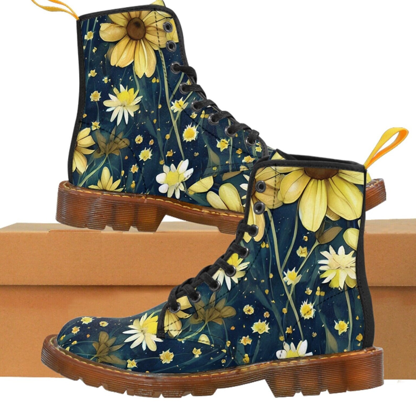 Floral Boots, Combat Boots, Handmade Boots, Custom Made Boots, Made to ...