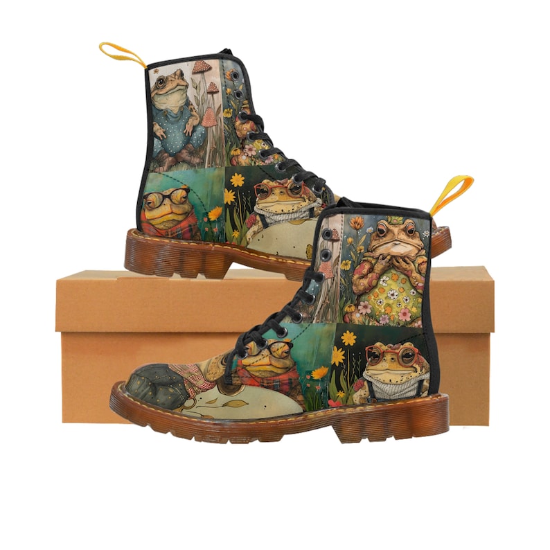 Toad Boots, Frog Boots, Cottage Core, Funky Boots, Boho, Bespoke Boots ...