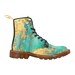 Green Vegan Leather Boots, Green Boots, Festival Boots, Custom Made ...