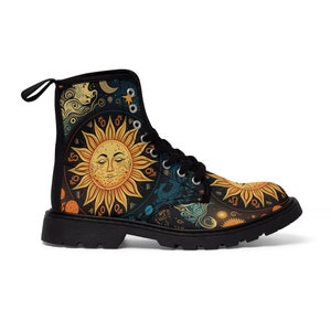 Sun and Moon Boots, Custom Made Boots,unique Boots,funky Boots, Boho ...