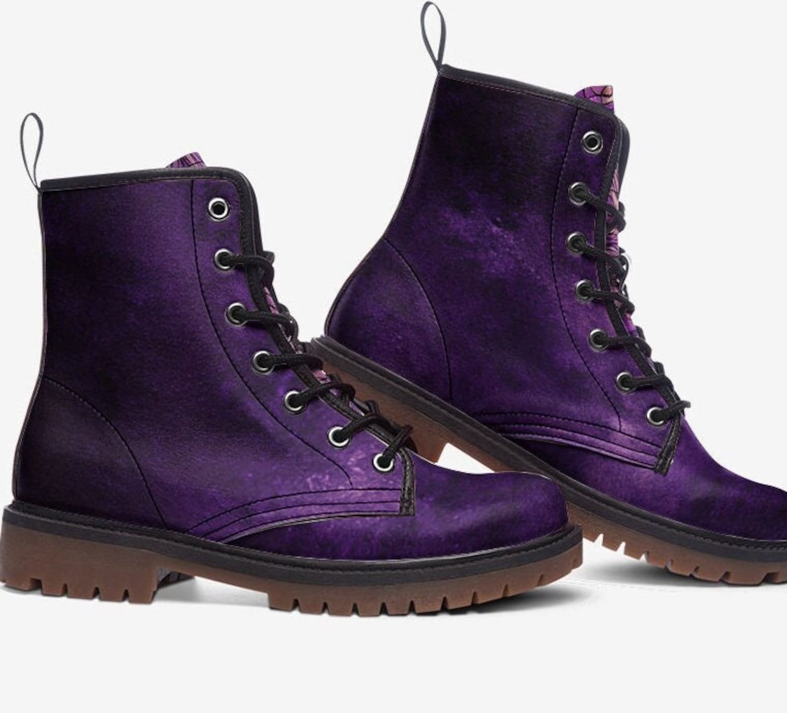 Purple Custom Made Boots, Made to Order Boots, Bespoke Boots, Unisex ...