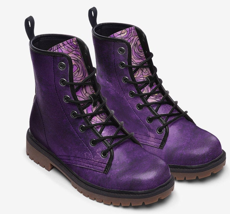 Purple Custom Made Boots, Made to Order Boots, Bespoke Boots, Unisex ...