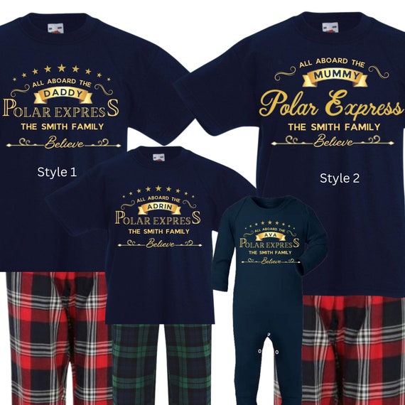 Polar Express Matching Family Pyjamas Pjs Pyjamas Christmas - Etsy
