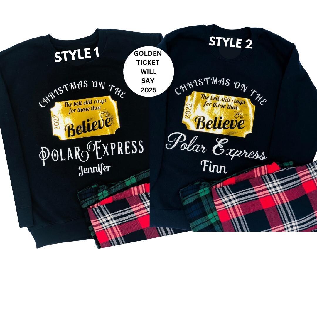 2025 Polar Express Matching Family Pyjamas, Pjs, Pyjamas, Christmas Eve ...