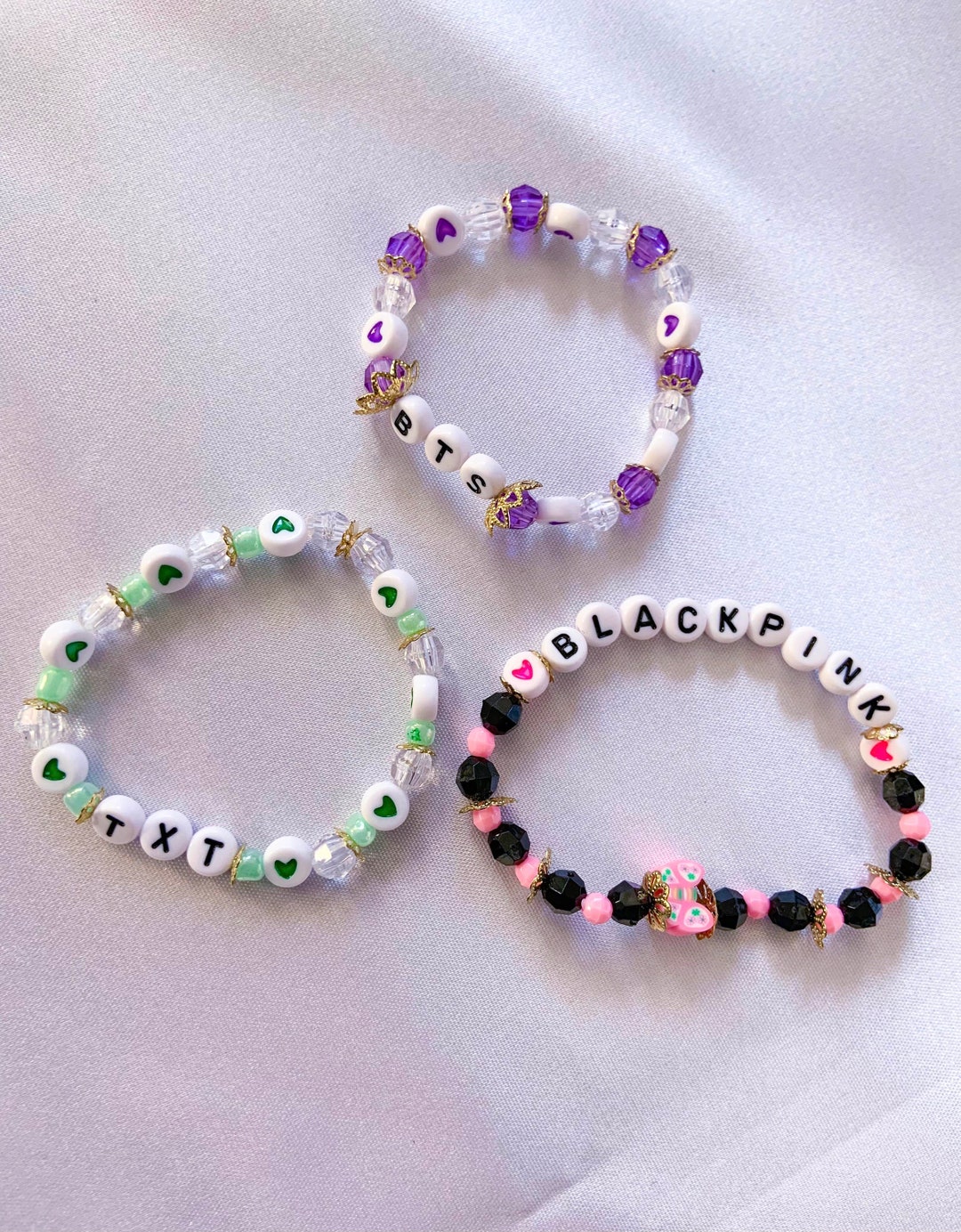 Kpop Custom Beaded Bracelets K-pop Group Bracelets Gift - Etsy