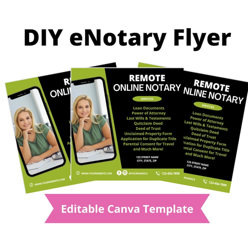 Notary Postcard Template - Etsy