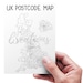 UK Postcode Map Order Tracker Small Business Tool Sales - Etsy