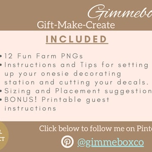 DIY, Onesie Station Design Kit for Baby Shower, Onesie PNG, Farm Baby ...